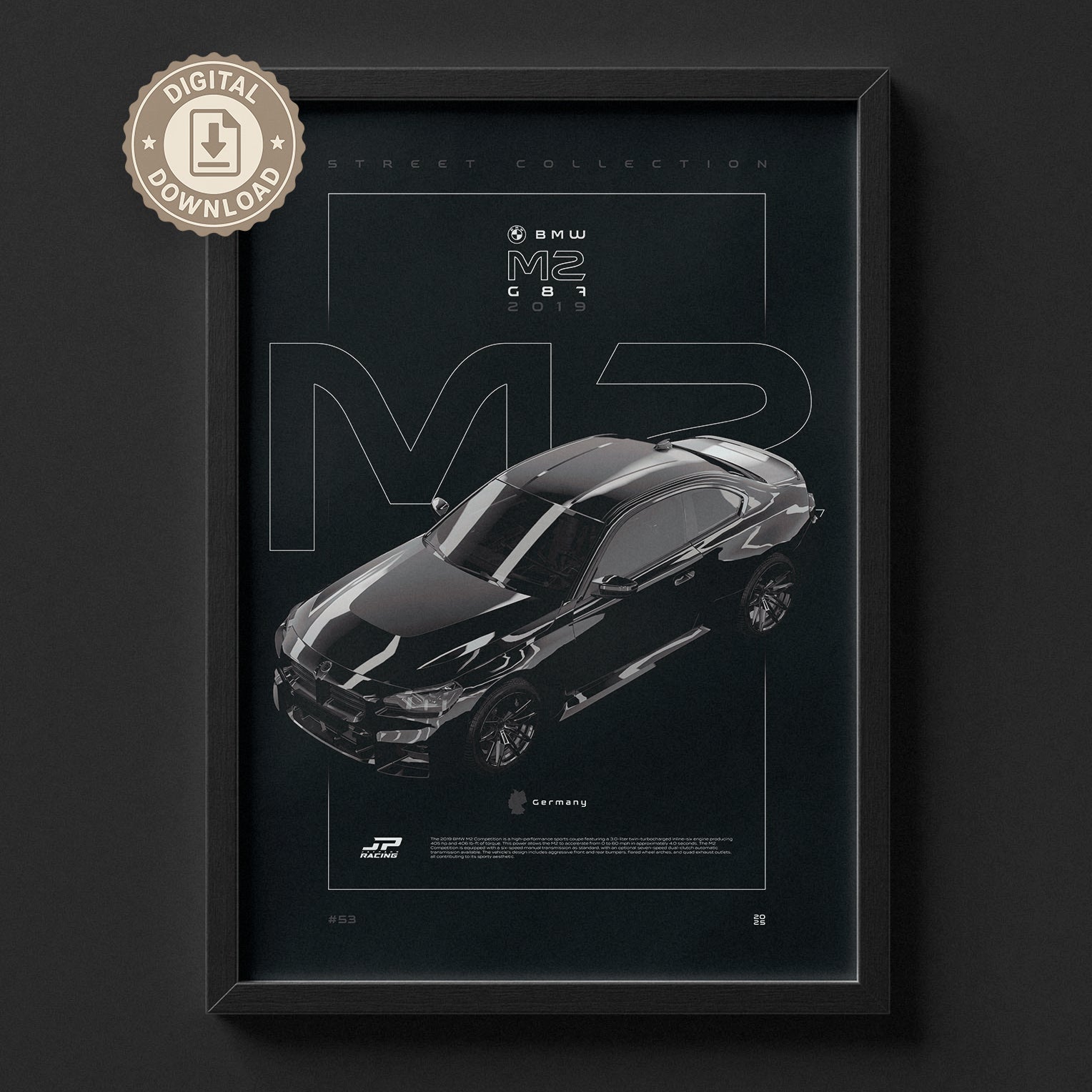 BMW M2 G87 2019 Digital Poster – Jaypads