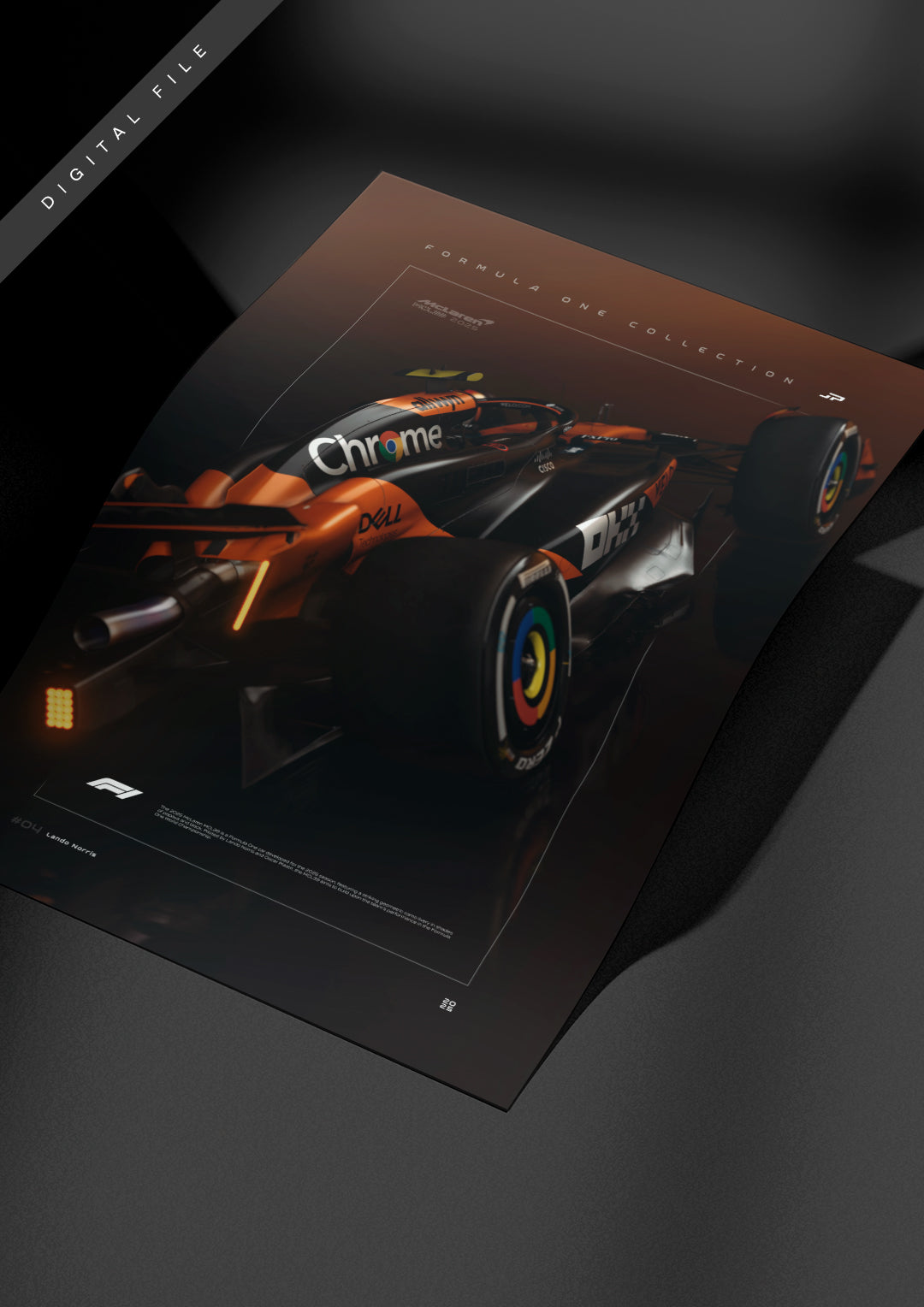 McLaren MCL39 Formula One 2025 Digital Poster – Jaypads